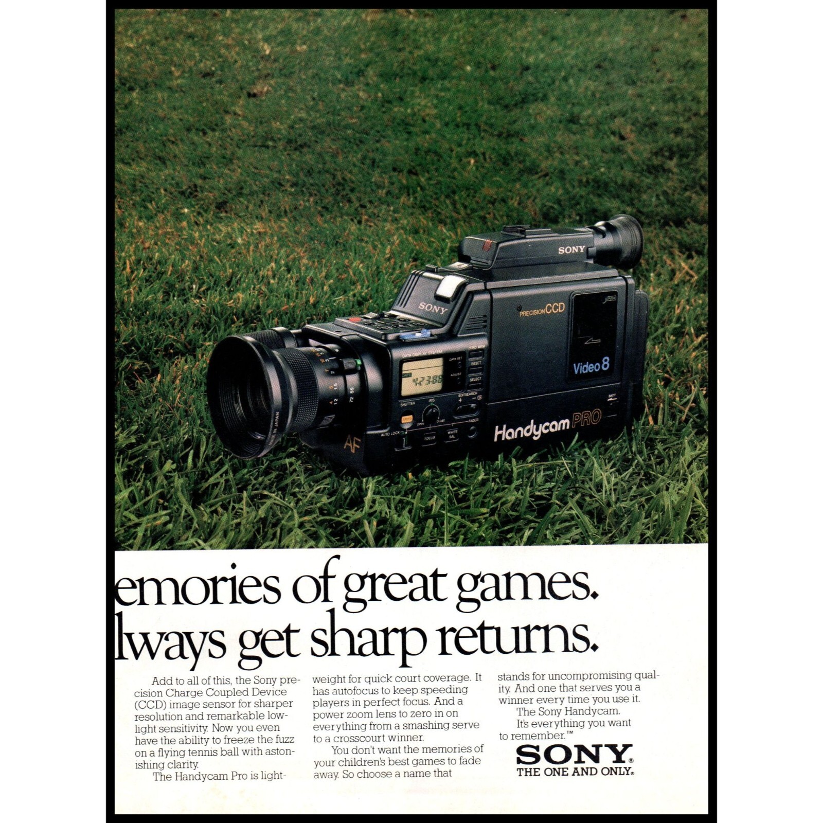 1988 Sony Handycam CCD-V9 Camcorder Video Camera 2 Pg Vintage Print Ad ...