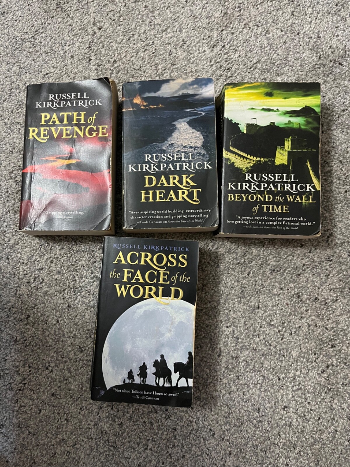 RUSSELL KIRKPATRICK Lot Of 4 Paperback Books (Fire of Heaven Series 1-3 ...