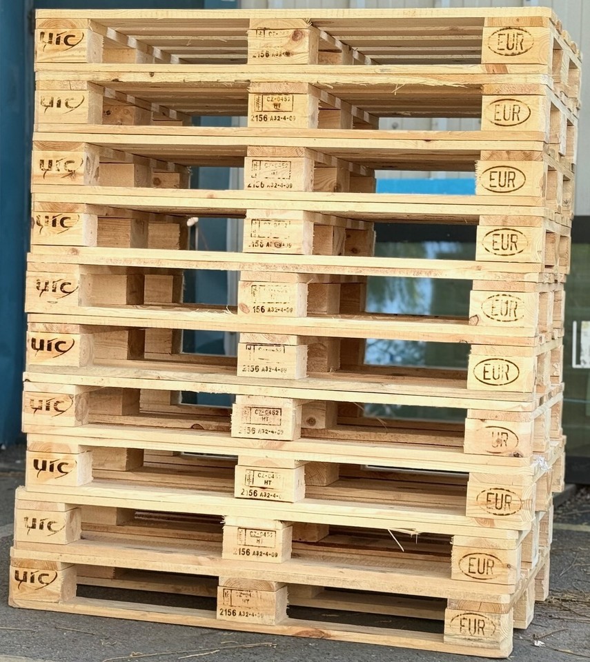 10 x Grade A Epal Euro Pallet 1200 x 800mm Wooden Heavy Duty Free UK ...