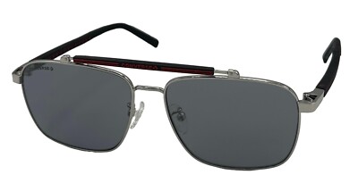 Converse Mens Silver Metal Square Aviator Sunglass, Smoke Lens SCO 229 ...