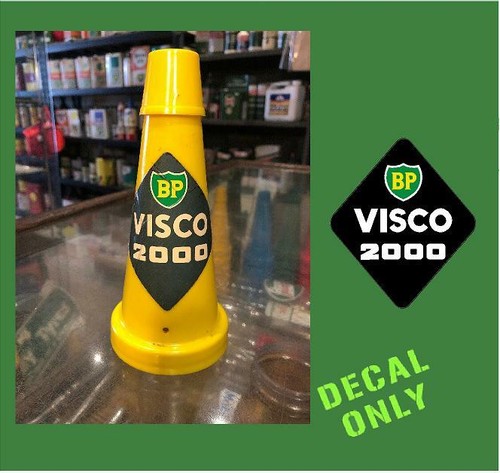 VINTAGE BP BOTTLE POURER Decal Sticker Garage Mancave Motoroil DECALS ...