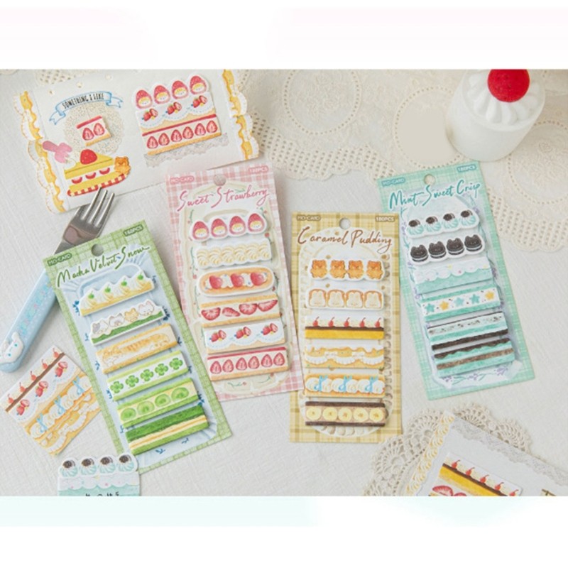 180 Sheets Cartoon Dessert Note Paper Adhesive Note Memo Sheets Book ...