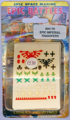 CITADEL WARHAMMER 40K OOP 1980s EPIC IMPERIAL TRANSFERS DECALS IN ...