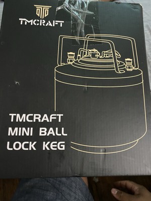 TMCRAFT 1.6 Gallon Mini Ball Lock Keg, Stainless Steel Double Ball Lock ...