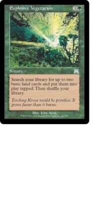 MTG 4X ONSLAUGHT EXPLOSIVE VEGETATION NM/M MAGIC THE GATHERING UNCOMMON ...