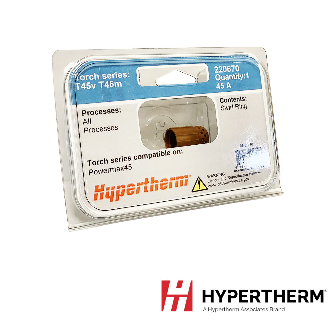 Genuine Hypertherm Powermax 220670 45 Swirl Ring 45A Plasma T45V T45M | eBay