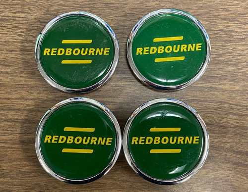 1 SET REDBOURNE CENTER CAPS CHROME/GREEN #C-G19 | eBay