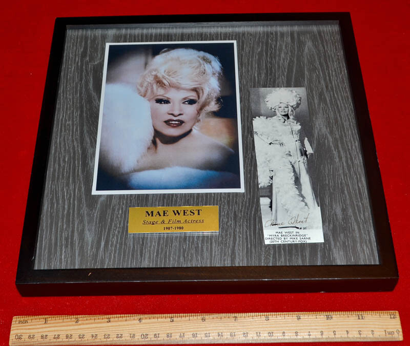 MAE WEST Signed PHOTO Autograph, FRAME, Plaque, COA, UACC Registered ...