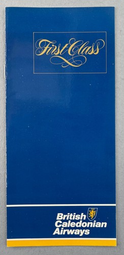 British Caledonian First Class Airline Brochure DC-10 B747 Combi Seat ...
