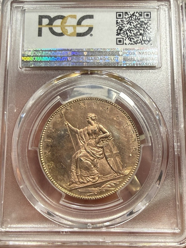 1788 Great Britain Proof Pattern Half Penny Brown Gilt PCGS PR62 DCAM ...