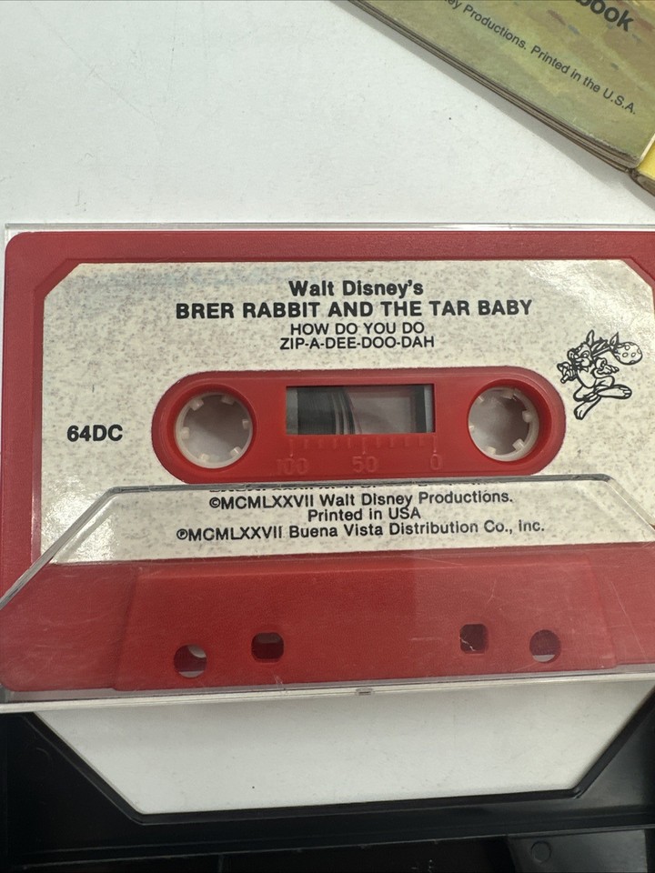 Disney BRER RABBIT & THE TAR BABY/PETE'S DRAGON Read Along BOOK on Tape ...