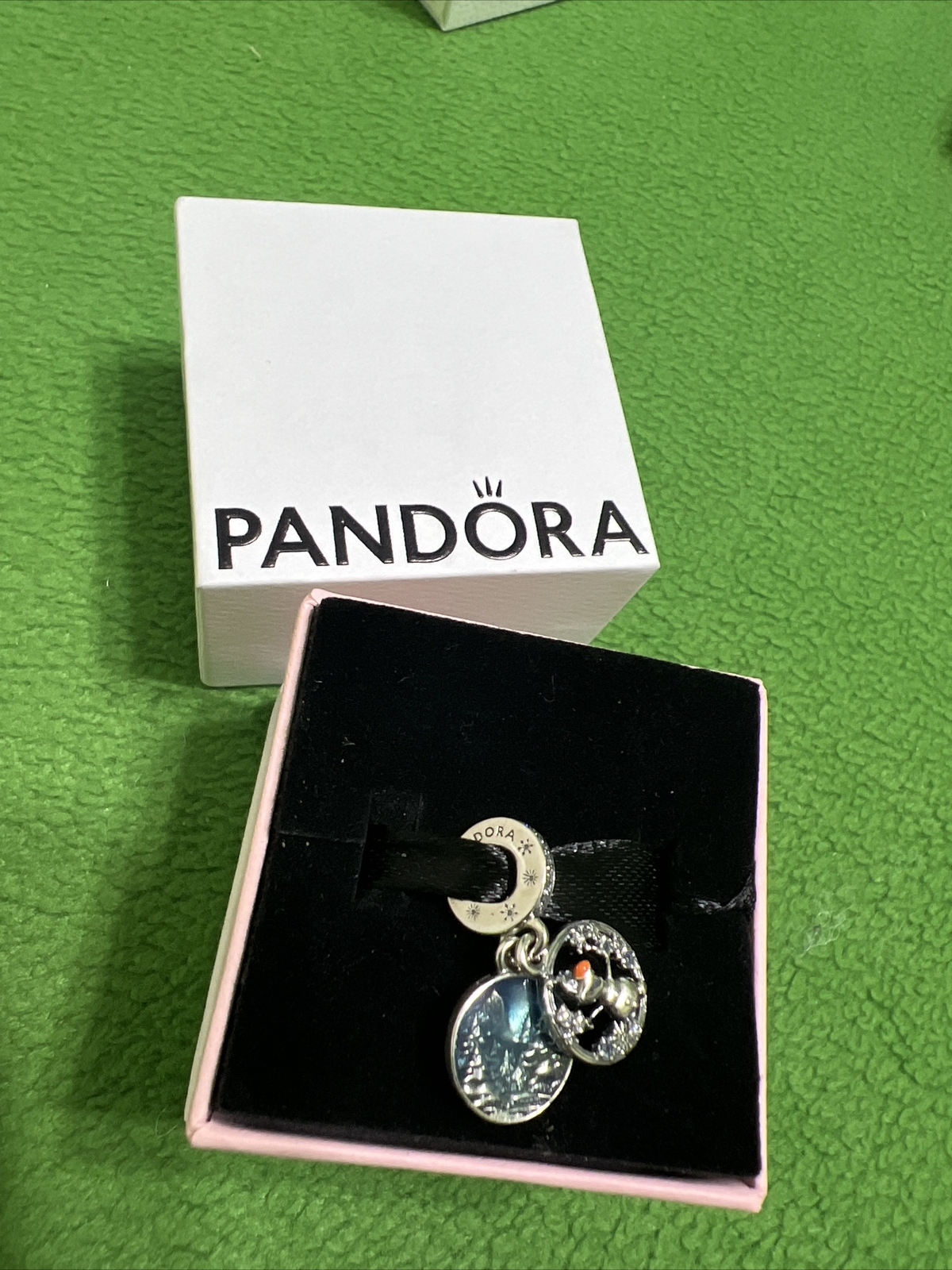 Authentic Pandora #799638C01 Disney Frozen Snow Olaf Double Dangle ...