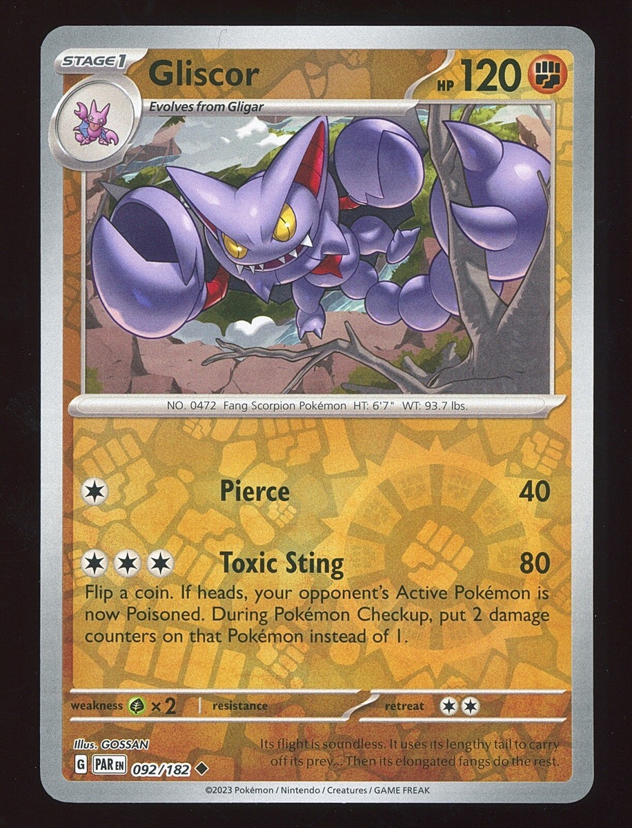 Reverse Holo Gliscor Paradox Rift NM 092/182 Pokémon TCG | eBay Reverse Holo Gliscor Paradox Rift NM 092/182 Pokémon TCG | eBay