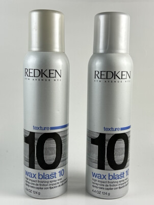 2 Brand New Redken Wax Blast 10 High Impact Finishing Spray-Wax 4.4 oz ...