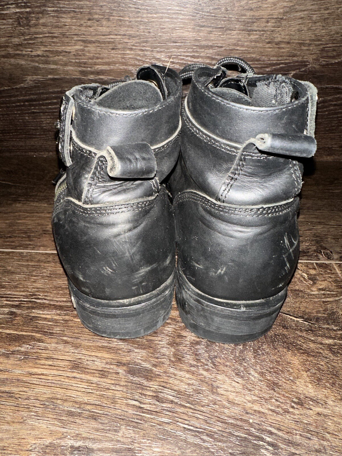 X Element Black Leather Motorcycle Boots Men’s Size 1… - Gem