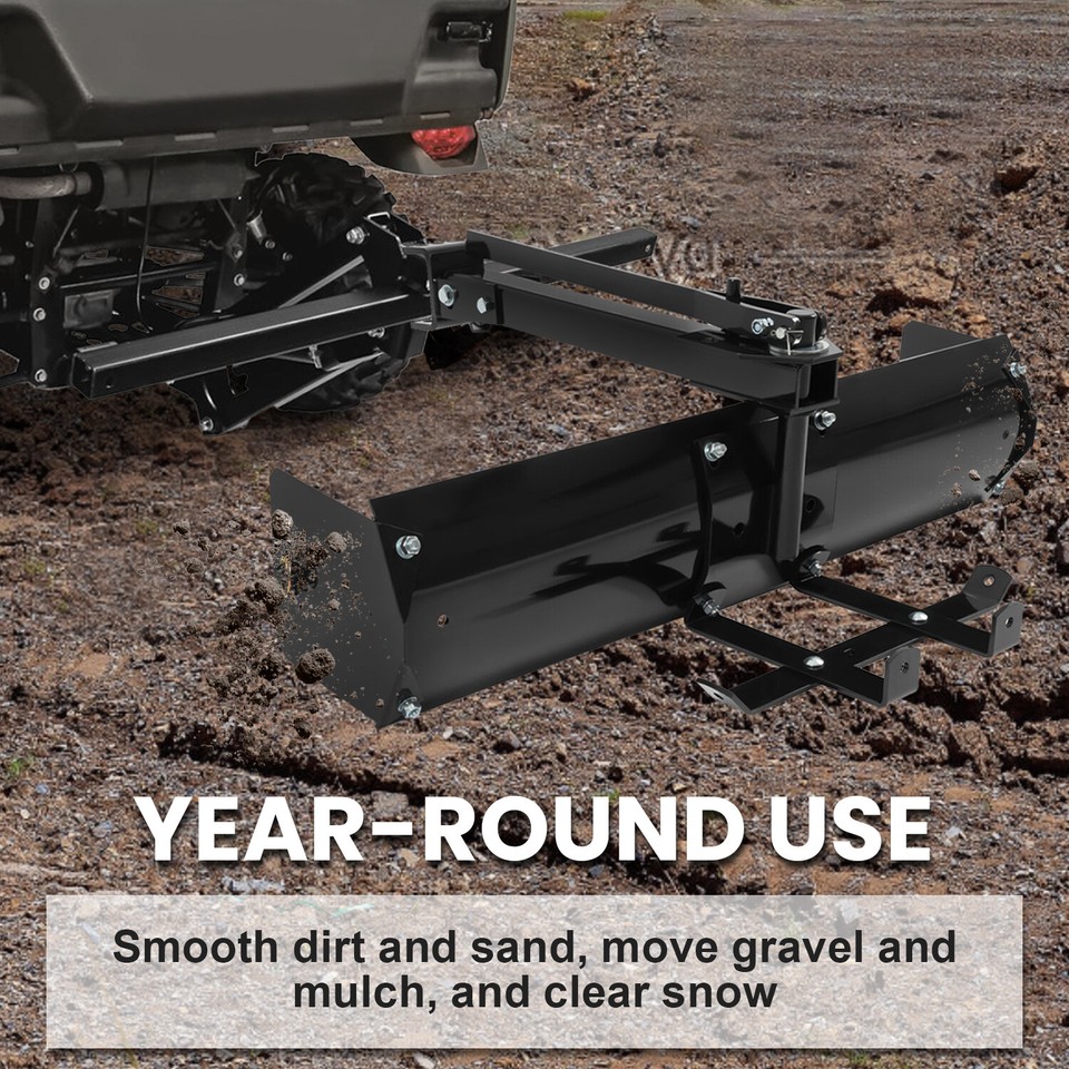 38" Tow Behind Box Scraper Blade W/Adjustable Grip For Lawn Garden ...