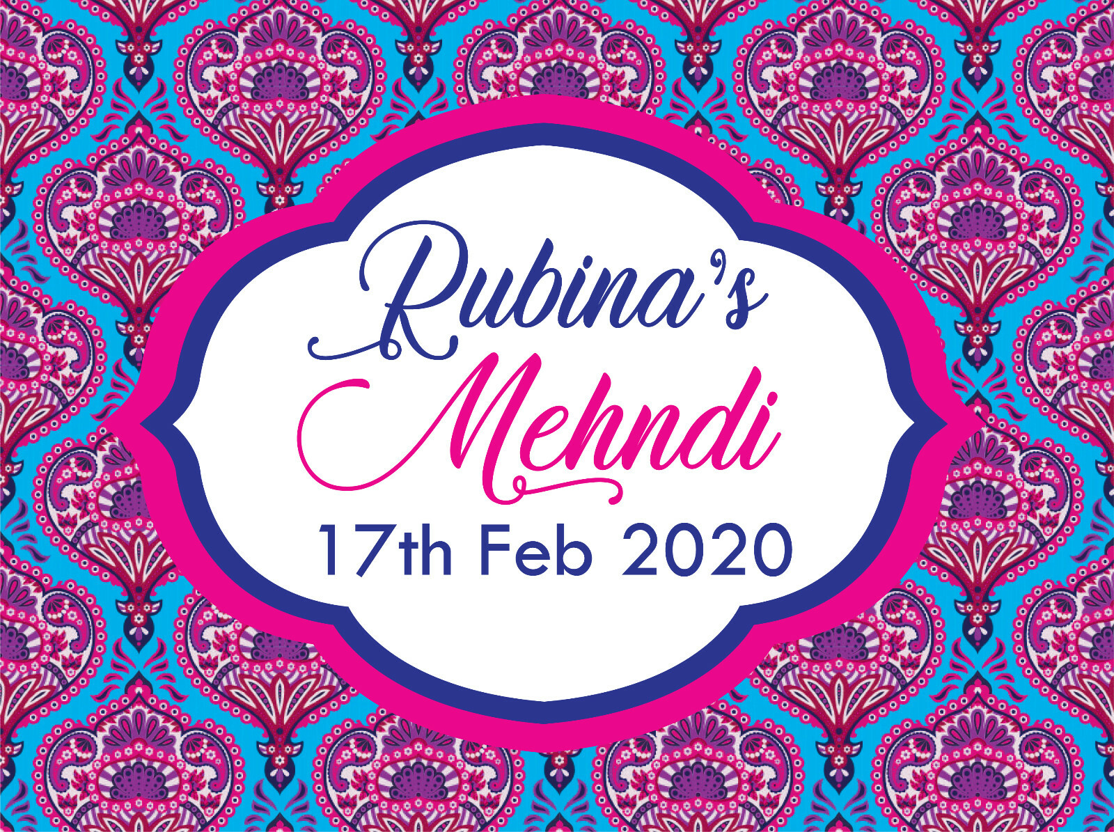 21 Glossy Personalised Wedding MEHNDI DHOLKI Henna Rectangular Stickers ...