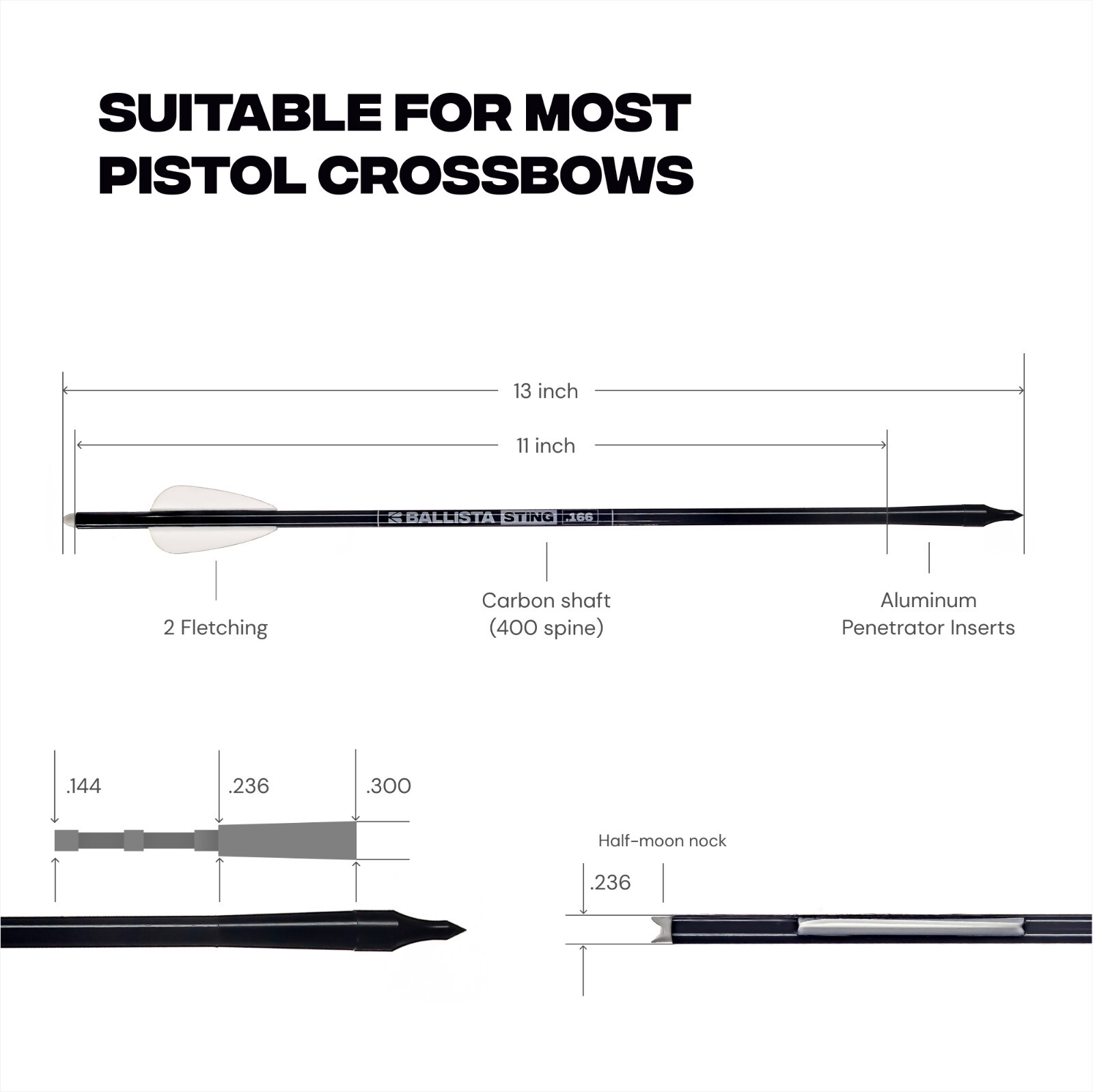 BALLISTA Bundle: Bat Reverse Crossbow + Red Dot 1x22x34mm + Sting Bolts ...