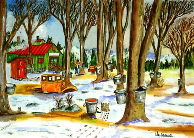 MAPLE SUGARING FARM Art Print sugar shack syrup tree sap tap Spring ...
