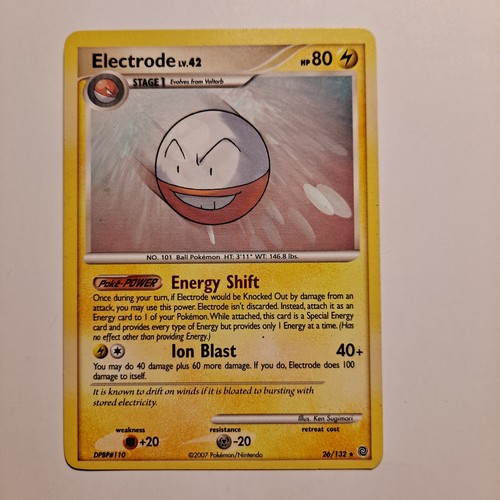 Electrode Pokemon Card Lv 42 Hp 80 2007 26/132 | eBay