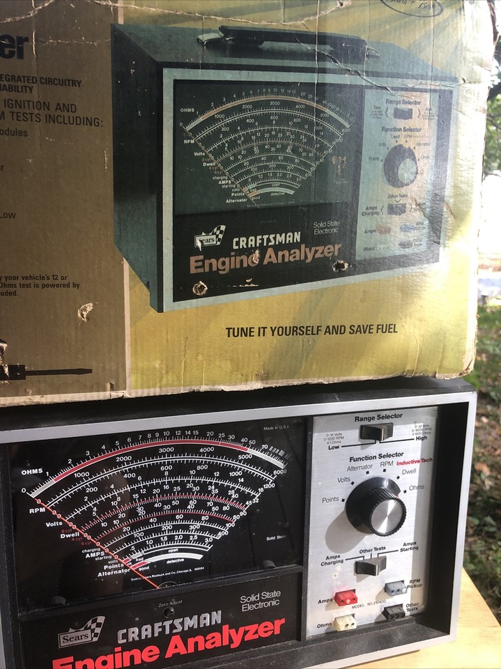 Craftsman Engine Analyzer Vintage Garage Art | eBay