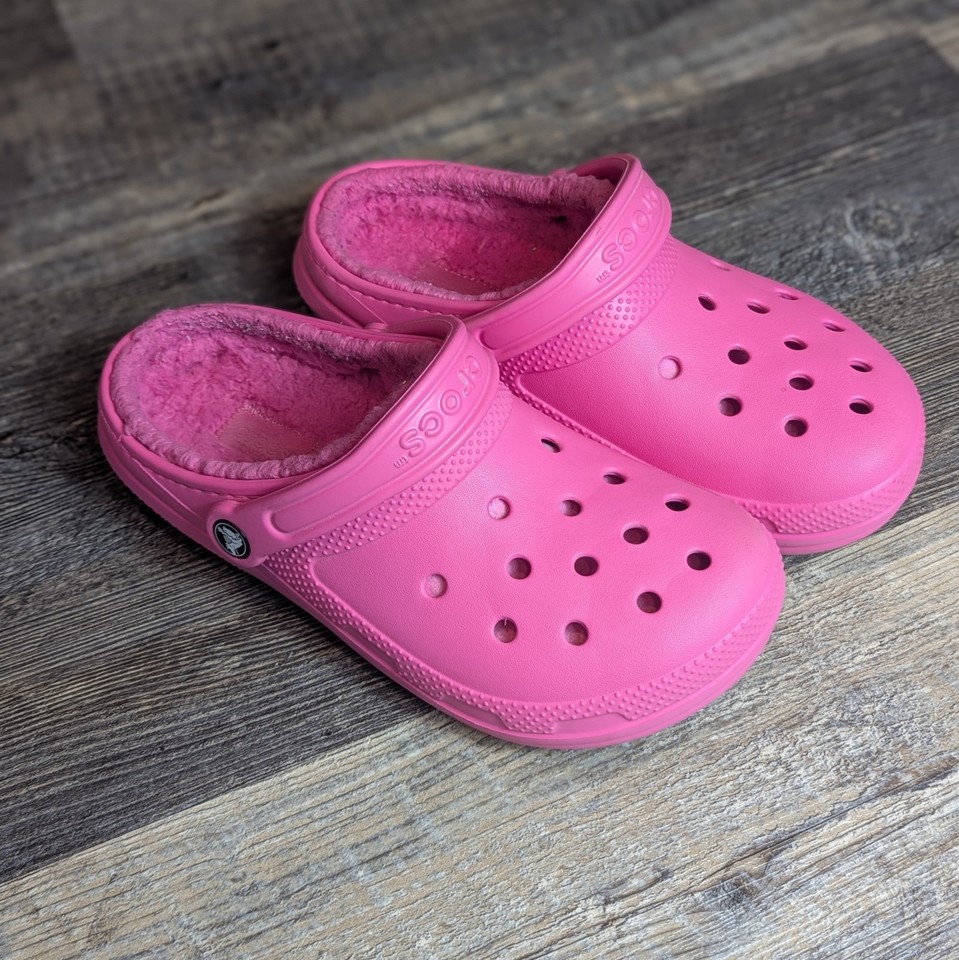 Crocs Fleece Lined Pink Women's Size 7 Shoes | eBay