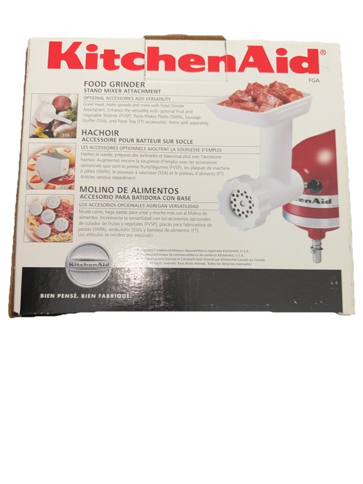 KitchenAid FGA Stand Mixer Attachment Food Grinder Sausage Stuffer ...