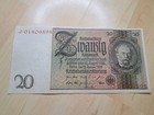 20 Reichsmark Reichsbanknote Berlin German Empire Ww2 Drittes Reich UDB ...
