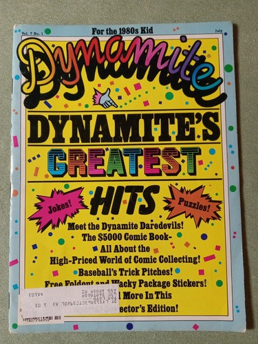 VINTAGE DYNAMITE MAGAZINE #110 VOL. 7 NO. 1 JULY 1983 WACKY PACKAGE STICKERS | eBay