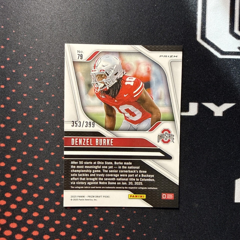 2025 Panini Prizm Draft Picks Denzel Burke True Red Prizm /399 Rated ...