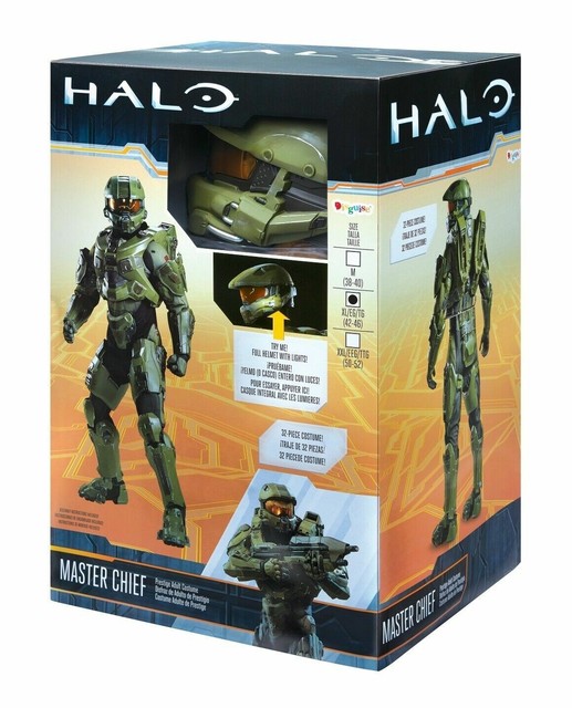 Halo Master Chief Ultra Prestige Adult Costume W/ Full Helmet 97564 ...