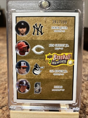 2008 Upper Deck Baseball Heroes - #196 Ken Griffey Jr, Derek Jeter, Cal ...