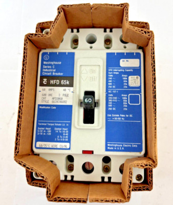WESTINGHOUSE SERIES C INDUSTRIAL CIRCUIT BREAKER HFD3060 | eBay