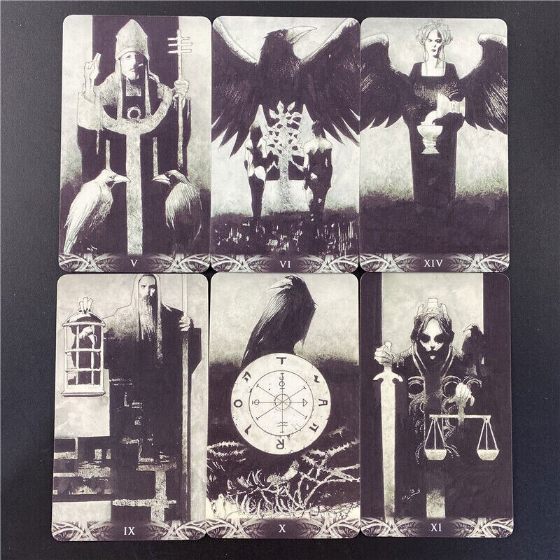 Murder of Crows Tarot :A 78 Card Deck Divination Occult Oracle Game ...