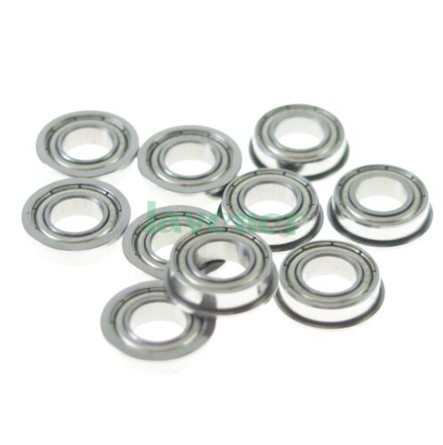 10pcs 6 x 10 x 3mm MF106zz Shielded Flanged Model Ball Flange Bearing ...