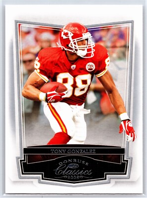 2008 Donruss Classics Football Tony Gonzalez #50 HOF Kansas City Chiefs ...