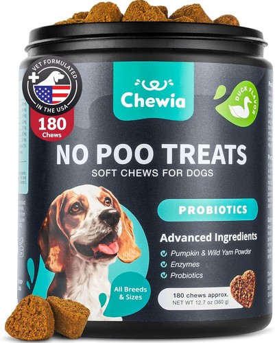 No Poo Chews for Dogs - Coprophagia Deterrent - Dog Probiotics for ...