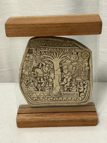 Vintage Tree of Life Lehi's Dream Stone Izapa Mexico Glass & Wood ...