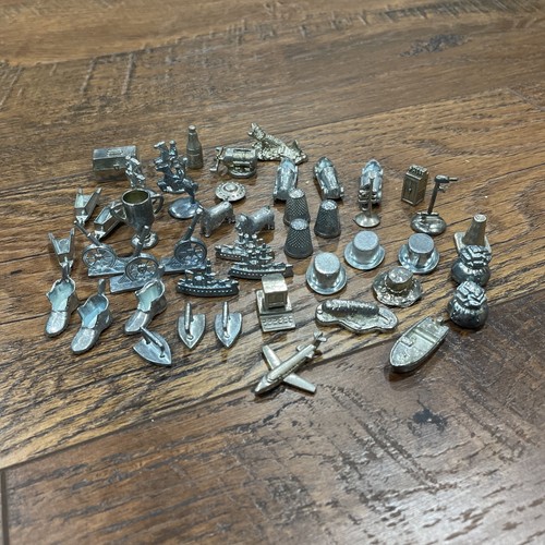 Monopoly Metal Game Pieces Replacement Tokens Lot of 46, Monopoly Token ...