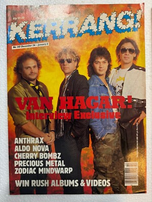 Vintage KERRANG! Magazine March 1985 VAN HALEN Cover Anthrax Aldo Nova ...