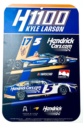 Kyle Larson SIGNED 17/5 2024 Indy 500 / Coca Cola 600 11 X 17 ...