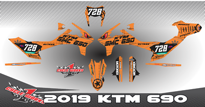 KTM 690 SMC-R smc SUPERMOTO 19 N UP SEMI CUSTOM GRAPHICS KIT WAR3 | eBay