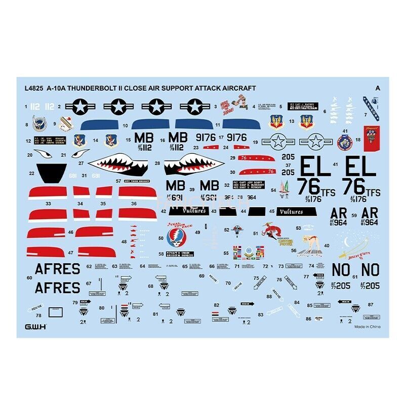 Great Wall Hobby L4825 1/48 A-10A Thunderbolt II Attack Aircraft UNASSEMBLED1 | eBay