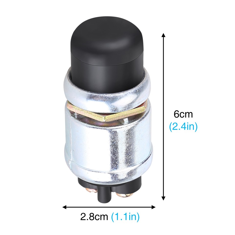 50A 12V DC Push Button Momentary Starter Ignition Switch On-Off SPST ...