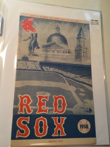 Boston Red Sox Baseball Program and scorecard 1958 | eBay