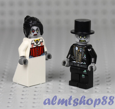 LEGO - Zombie Bride & Groom Minifigure - Halloween Female Male Monster ...