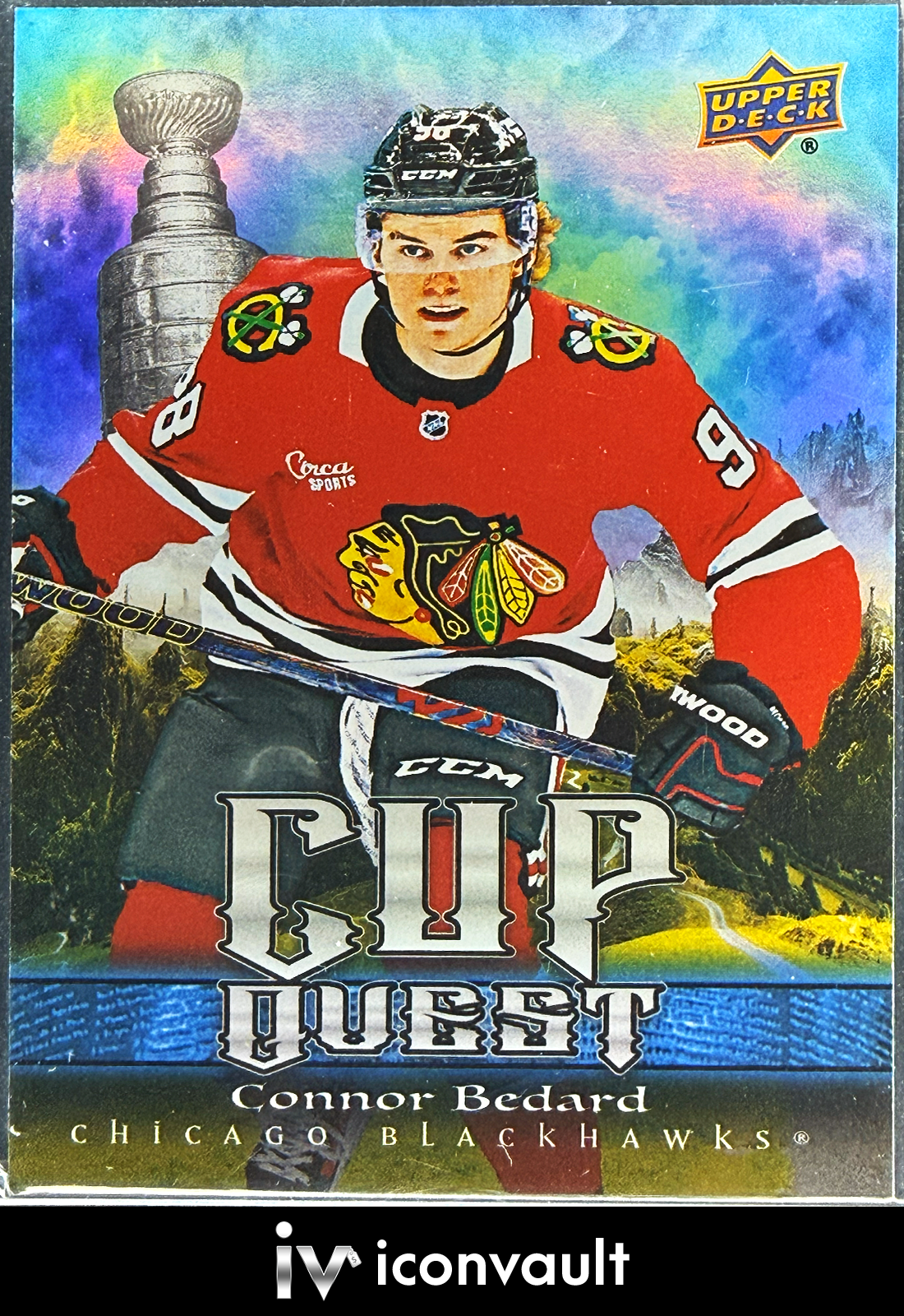 2025-26 UPPER DECK SERIES 1 CONNOR BEDARD CUP QUEST BLACKHAWKS CHICAGO ...