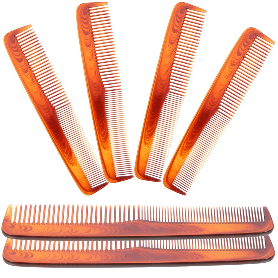 6pcs Men Hairdressing Comb Wide Teeth Oil Hair Brush for Retro Oil Hair ...