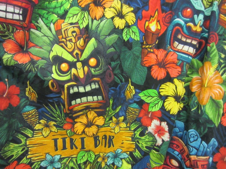 $99 Yiume Shirt Mens XXL Tiki Bar Short Sleeve Casual Hawaiian Yume | eBay