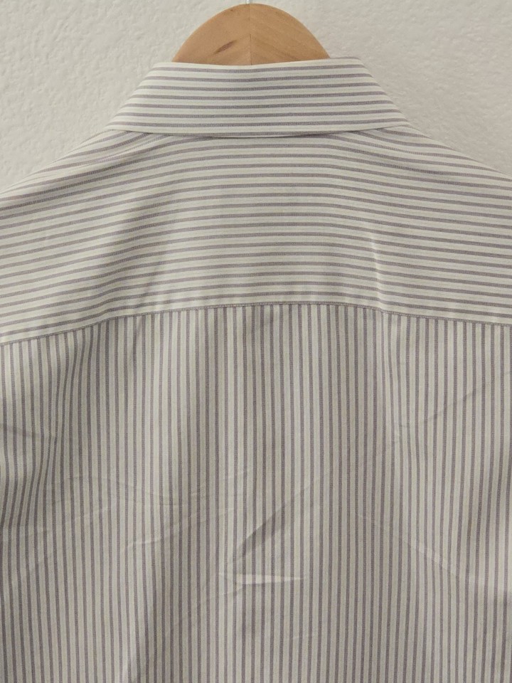 Giorgio Armani Italy Button Up Shirt Men's Size Large 41/16 Striped 44 ...